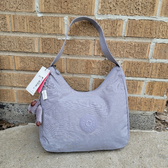 Kipling | Bags | Nwt Kipling Dove Grey Gray Isidora Hobo Shoulder Bag ...